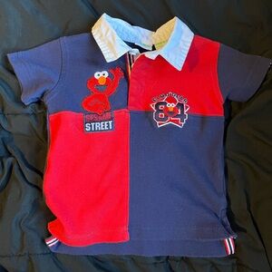 Sesame Street | Shirts & Tops | Vintage Sesame Street Elmo Collared ...